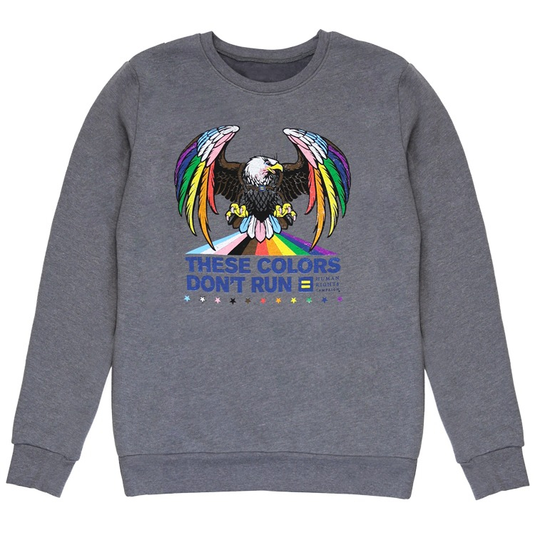 These Colors Don't Run Rainbow Eagle Crewneck Sweatshirt | HRC